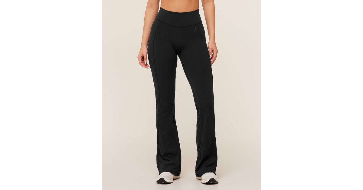 GYMSHARK Corset Flare Legging in Black | Lyst UK