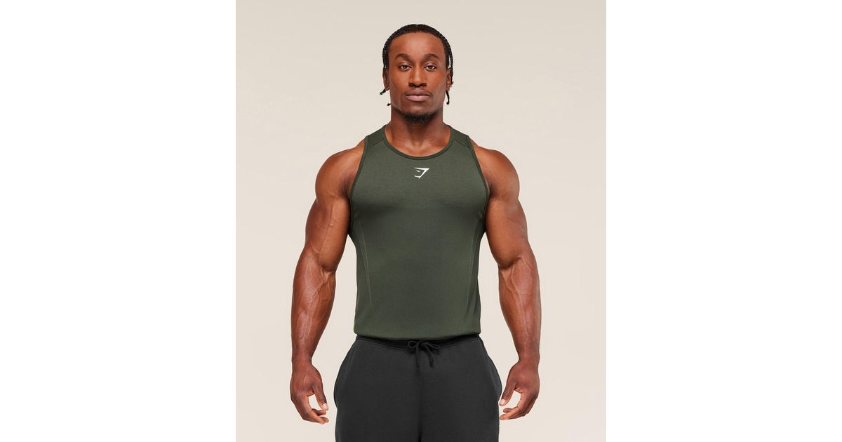 GYMSHARK Shadow Seamless Stringer in Green for Men | Lyst UK