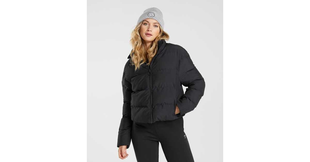 GYMSHARK Puffer Jacket in Blue | Lyst