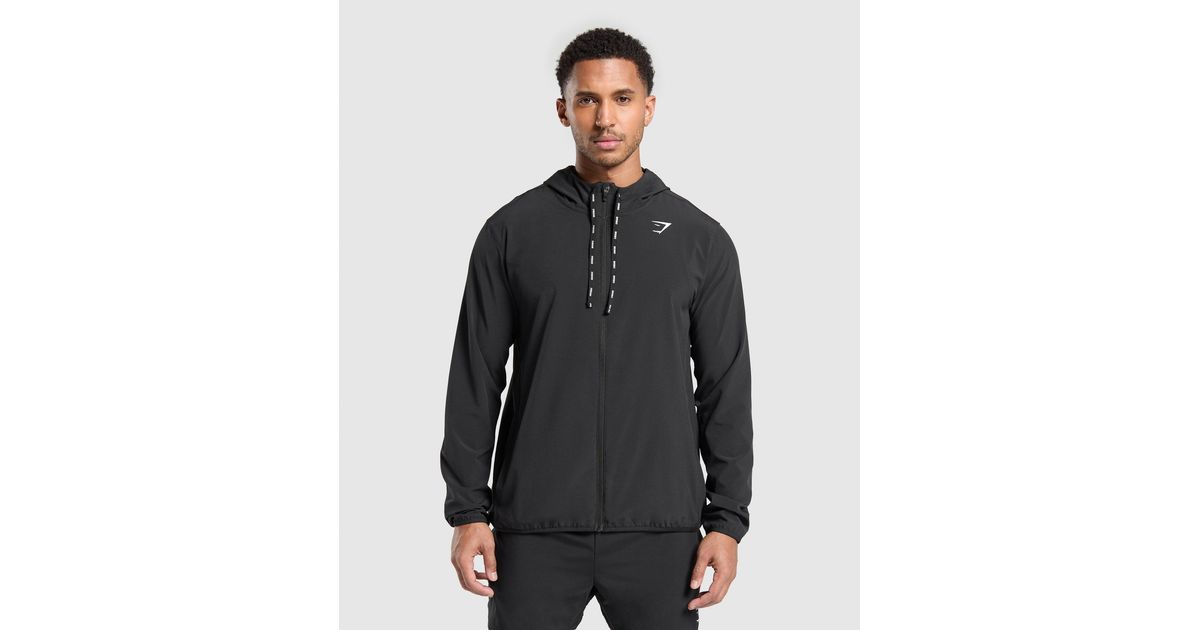 GYMSHARK Arrival Track Jacket in Black for Men | Lyst UK