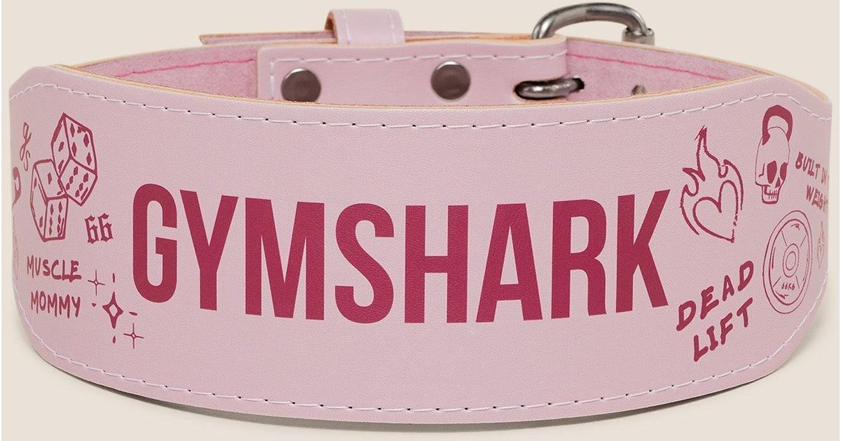 GYMSHARK Graphic Tapered Lifting Belt in Pink | Lyst UK