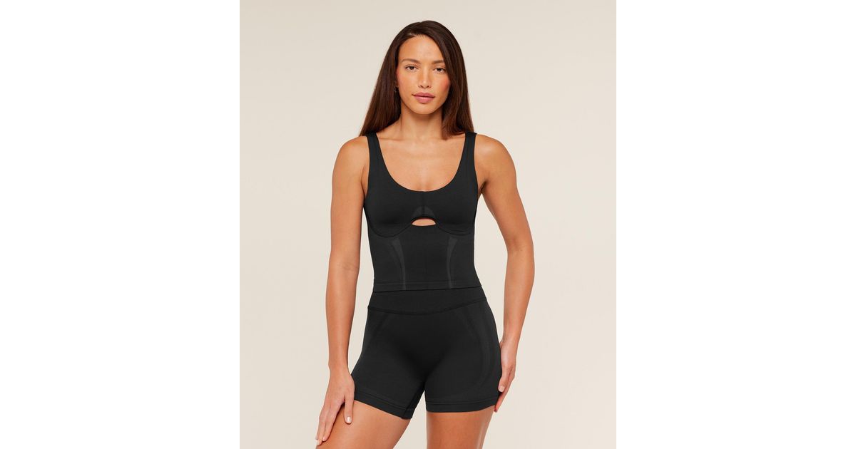 GYMSHARK Weekend Seamless Tank Top in Black | Lyst