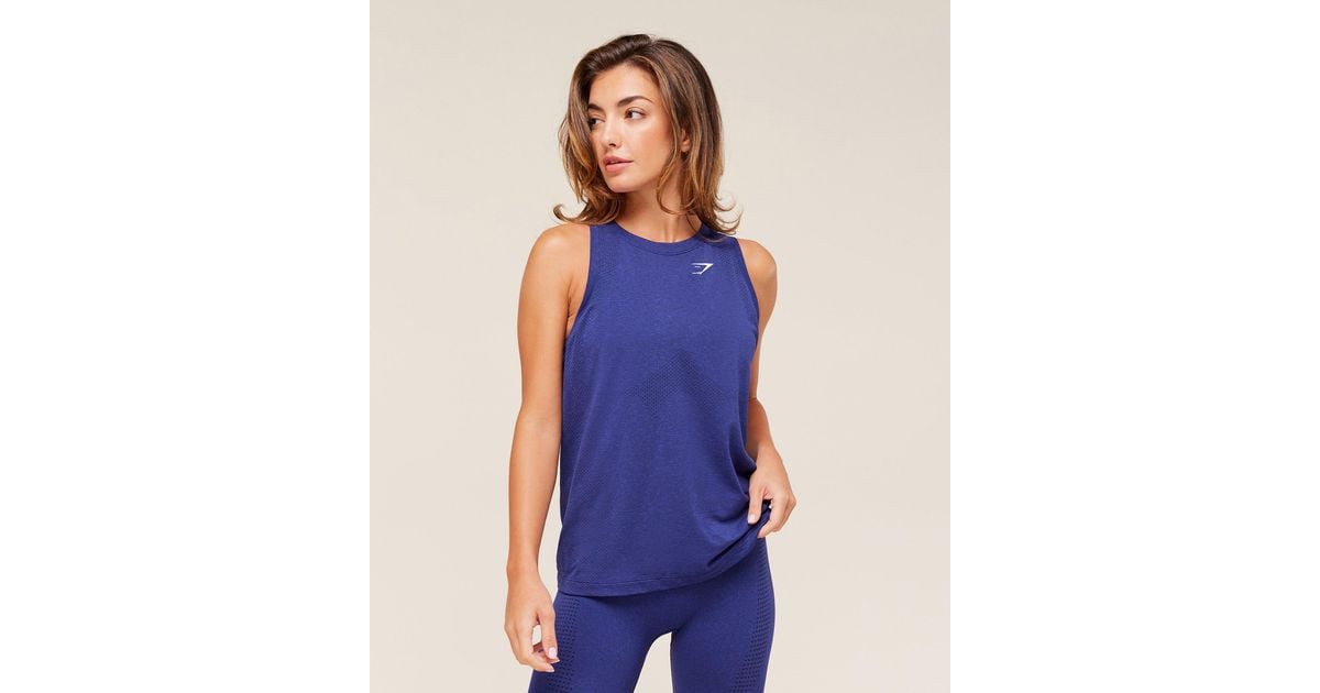 GYMSHARK Vital Light Tank in Blue | Lyst UK