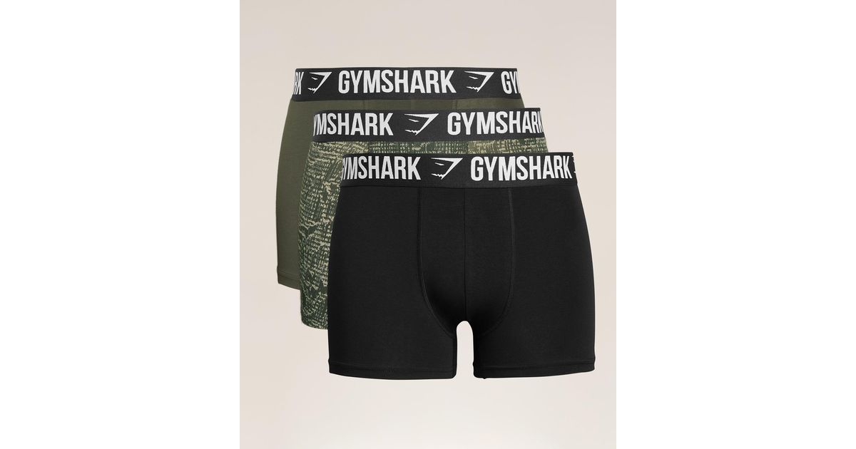 GYMSHARK Boxer Brief 3Pk in Black for Men | Lyst UK