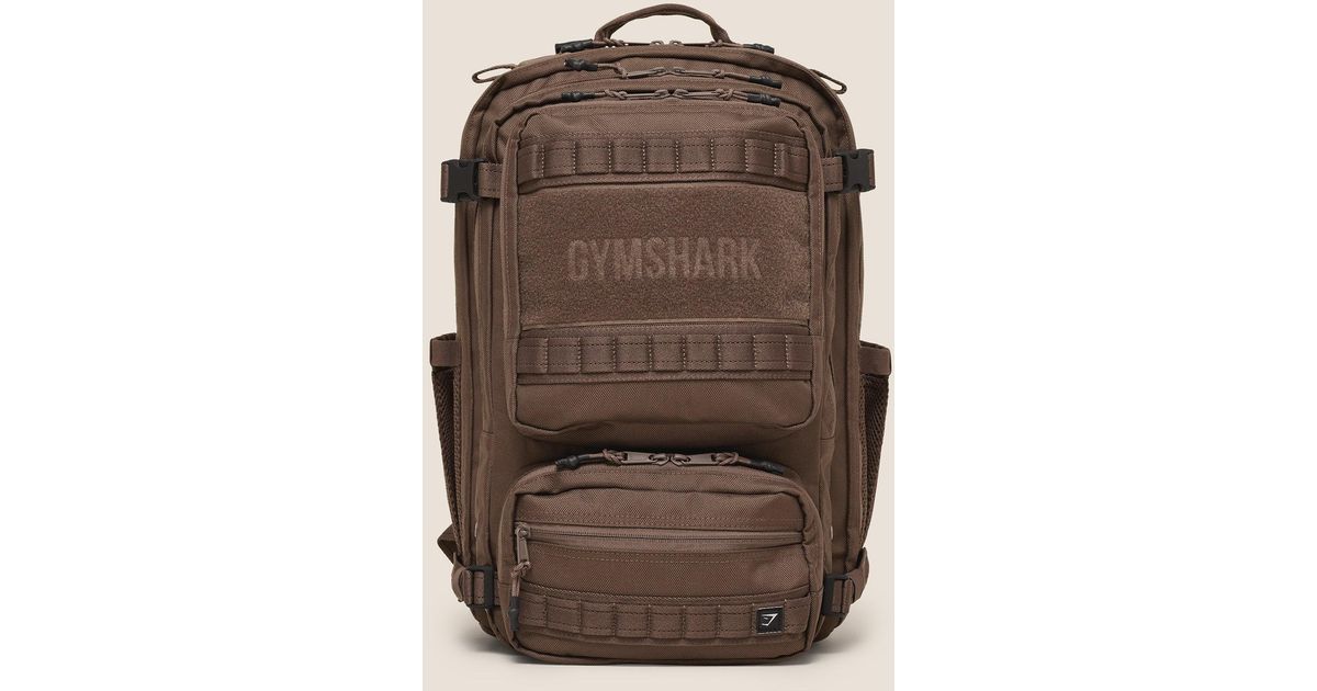 GYMSHARK Tactical Backpack in Brown | Lyst UK