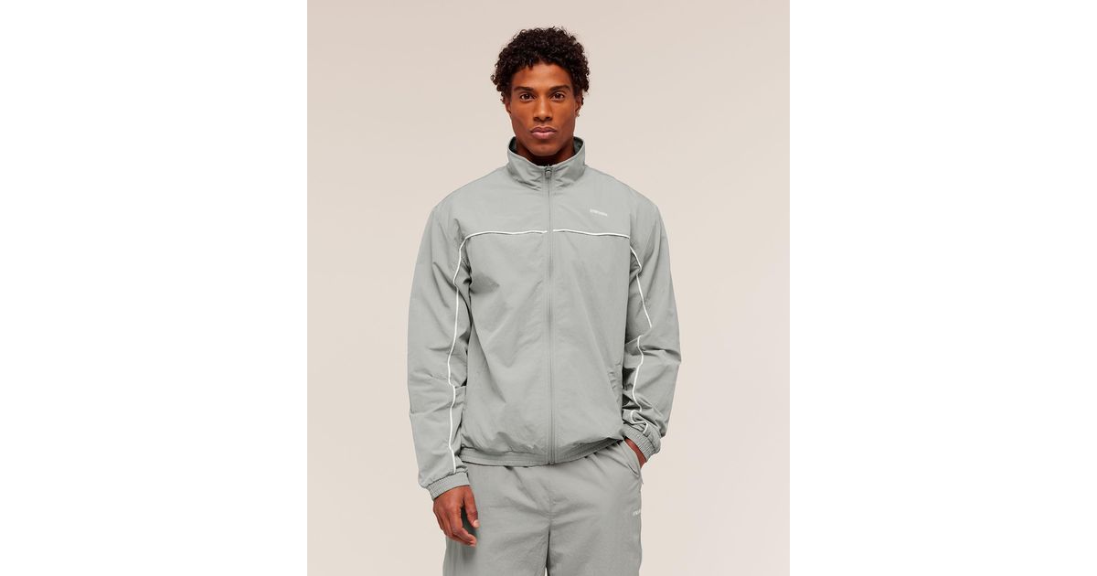 GYMSHARK Retro Shell Track Jacket in Grey for Men | Lyst UK