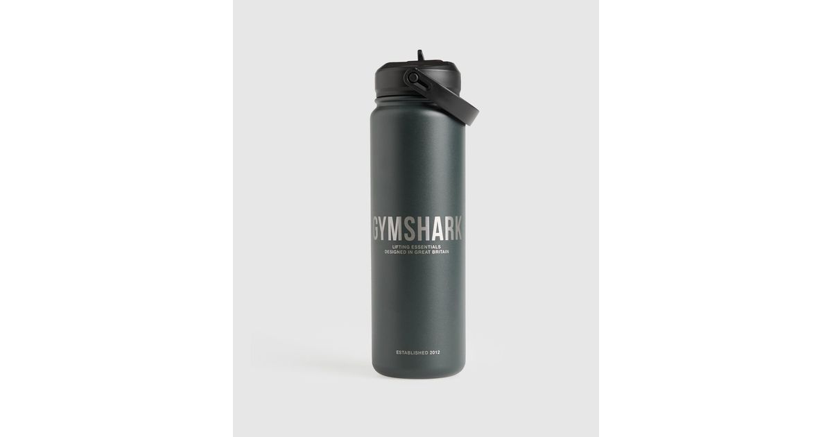 GYMSHARK Metal Insulated Straw Bottle 700Ml in Gray | Lyst