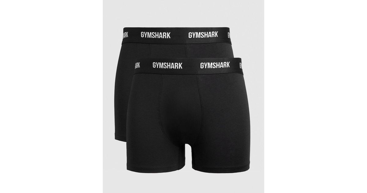 GYMSHARK Boxers 2Pk in Black for Men | Lyst