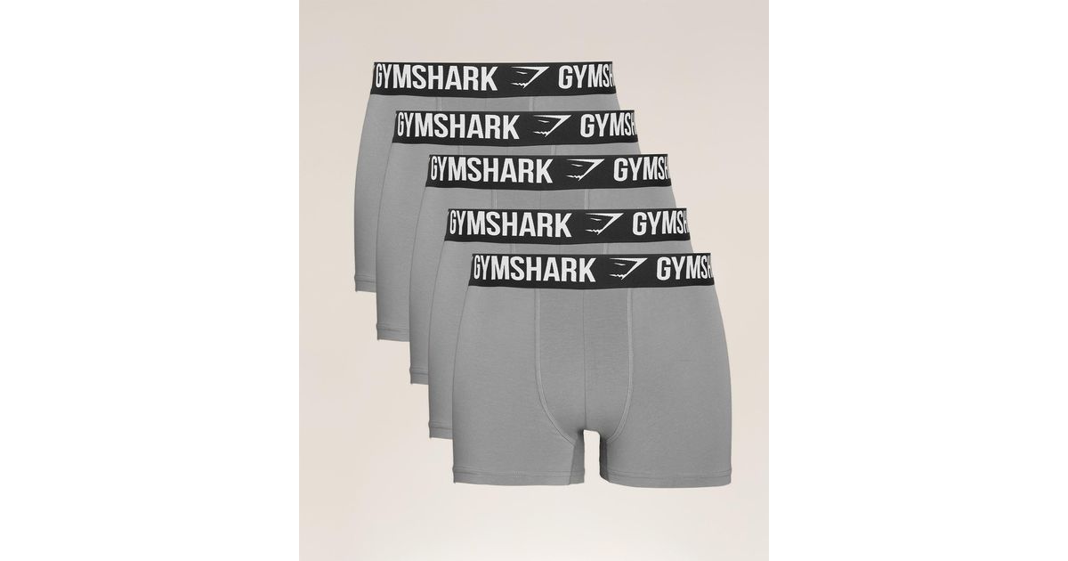 GYMSHARK Boxer Brief 5Pk in Grey for Men | Lyst UK
