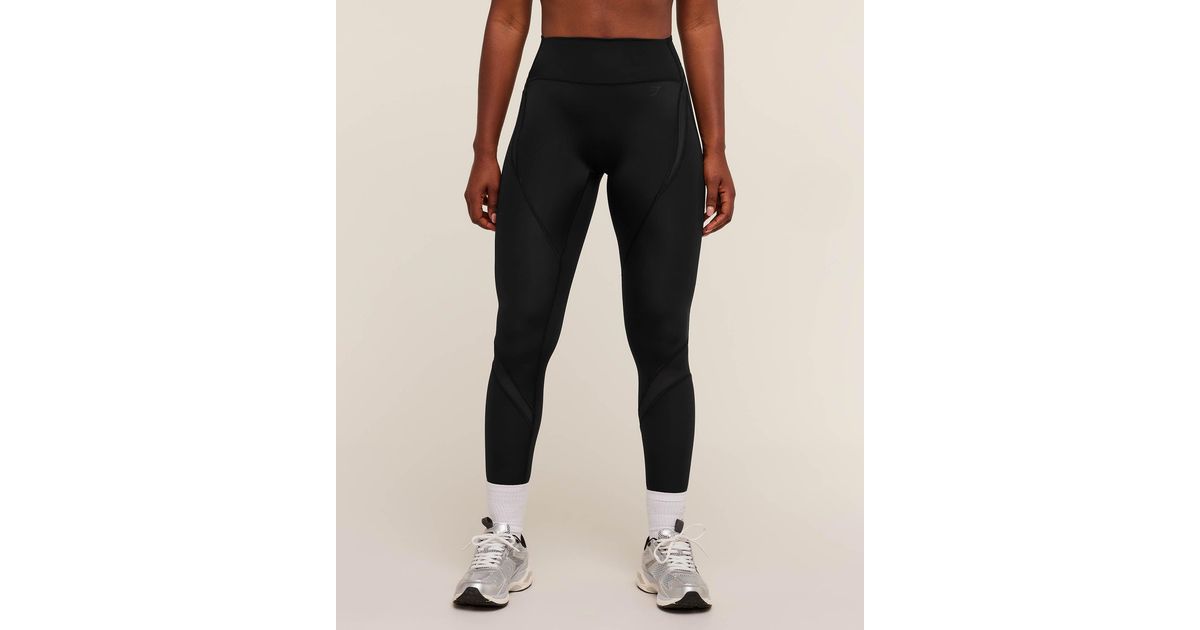GYMSHARK Mesh Panel Leggings in Black | Lyst UK