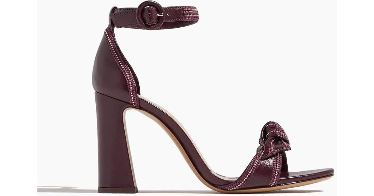 Alexandre Birman Clarita Metal Embroidery Heel in White | Lyst