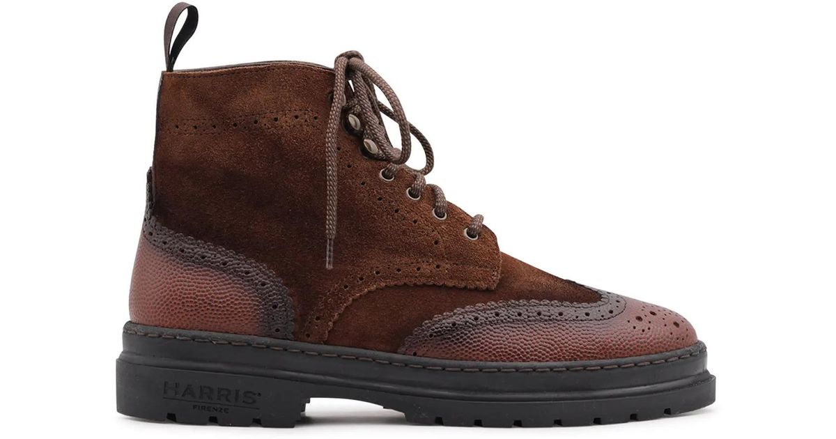 Harris Shoes 1913 Suede Boot in Brown for Men | Lyst