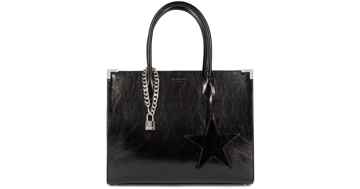 The Kooples Leather Ming Tote Bag in Black | Lyst