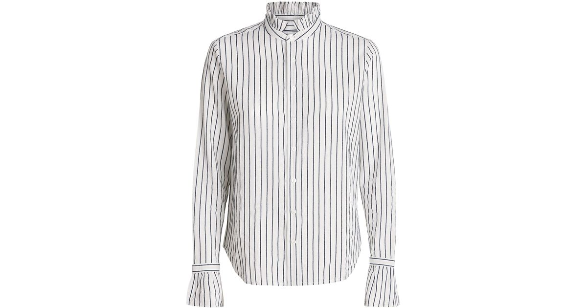 With Nothing Underneath Cotton Voile Kew Blouse in White | Lyst UK
