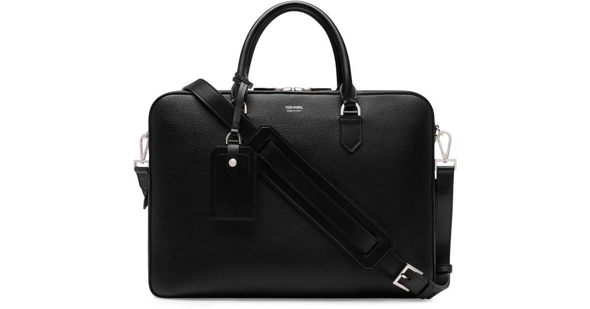 Tom Ford Leather Elliot Briefcase in Black for Men | Lyst