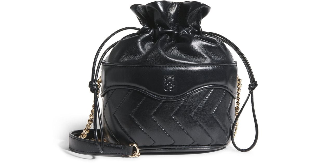 Sandro Leather Le Bonbon Bucket Bag in Black | Lyst