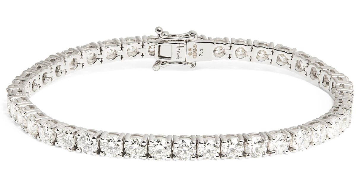 Harrods And Diamond Tennis Bracelet in White | Lyst UK