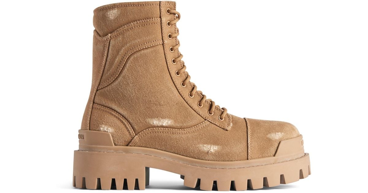 Balenciaga Combat Strike Ankle Boots in Brown for Men | Lyst UK