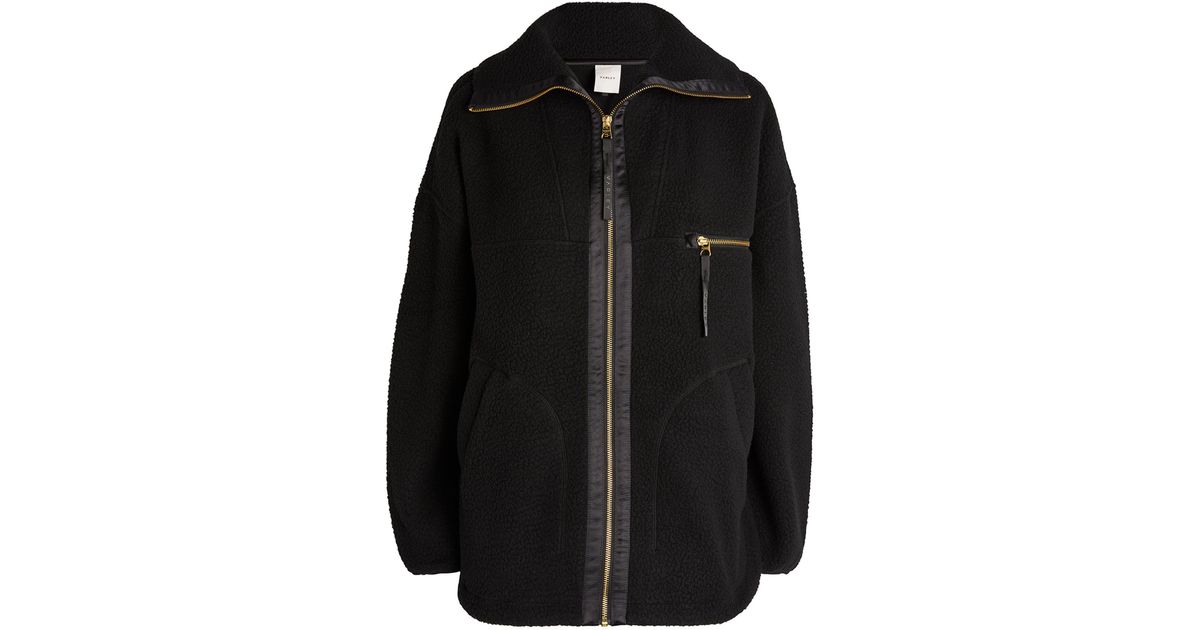 Varley Zip-up Donley Fleece Jacket in Black | Lyst
