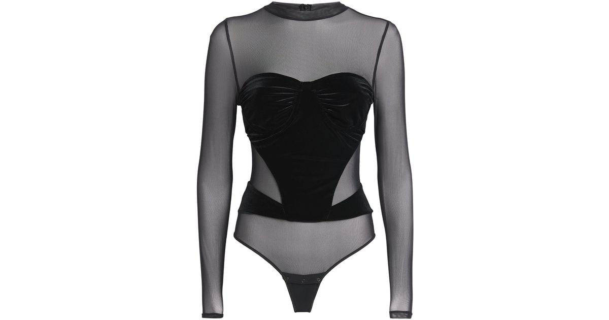 UNDRESS Maybe Later Thong Bodysuit in Black | Lyst UK