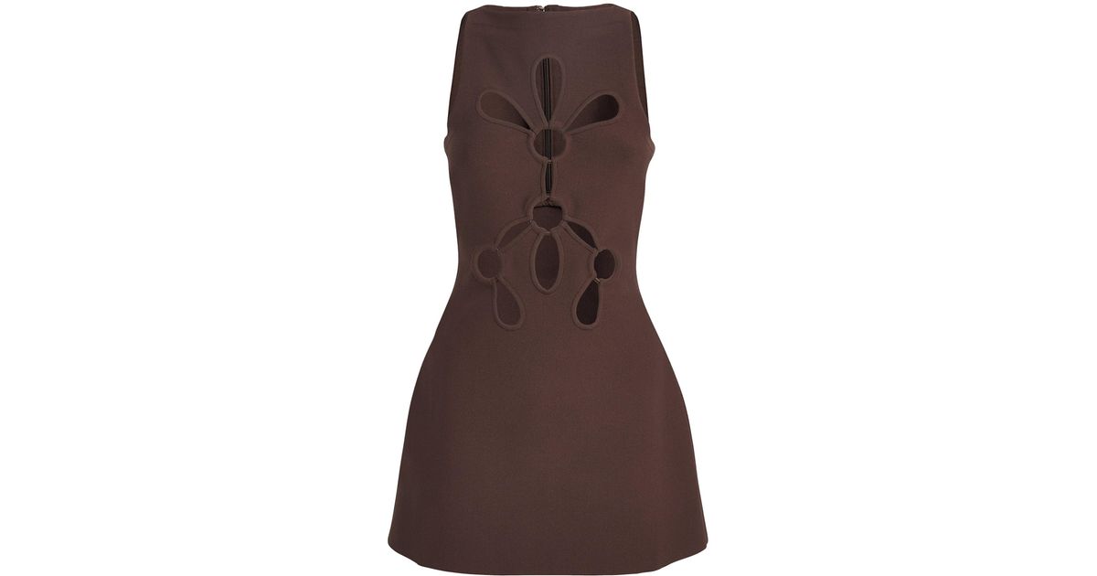 Cult Gaia Cut-Out Franco Mini Dress in Brown | Lyst