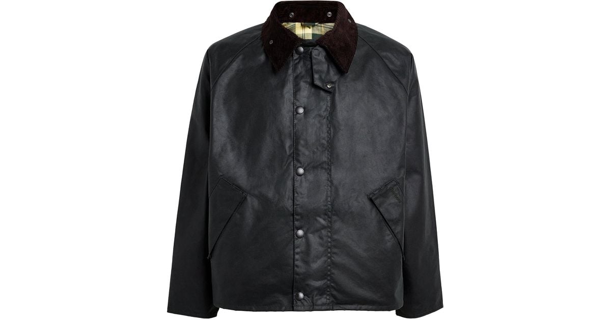 Barbour Waxed Transport Jacket in Black for Men | Lyst UK