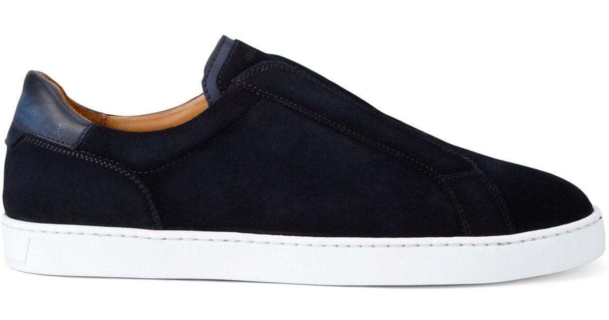 Magnanni Leather Laceless Sneakers in Blue for Men | Lyst