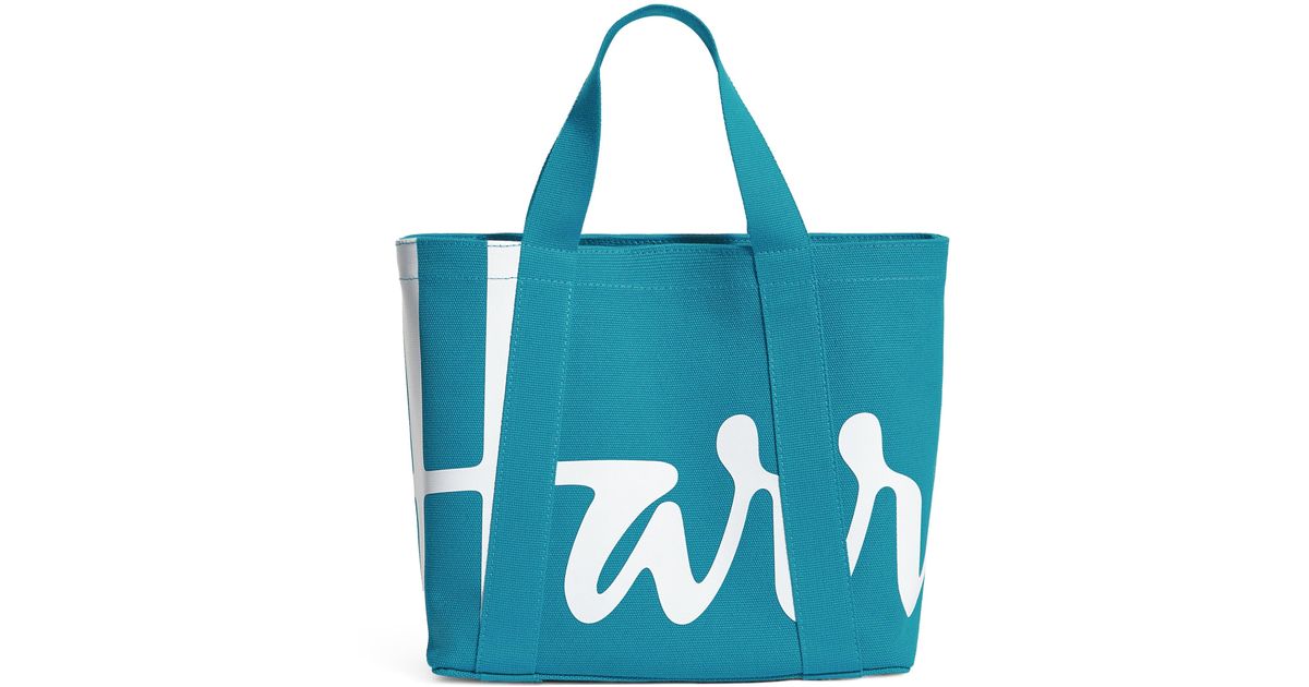 Harrods Mini Cotton Logo Tote Bag in Blue | Lyst