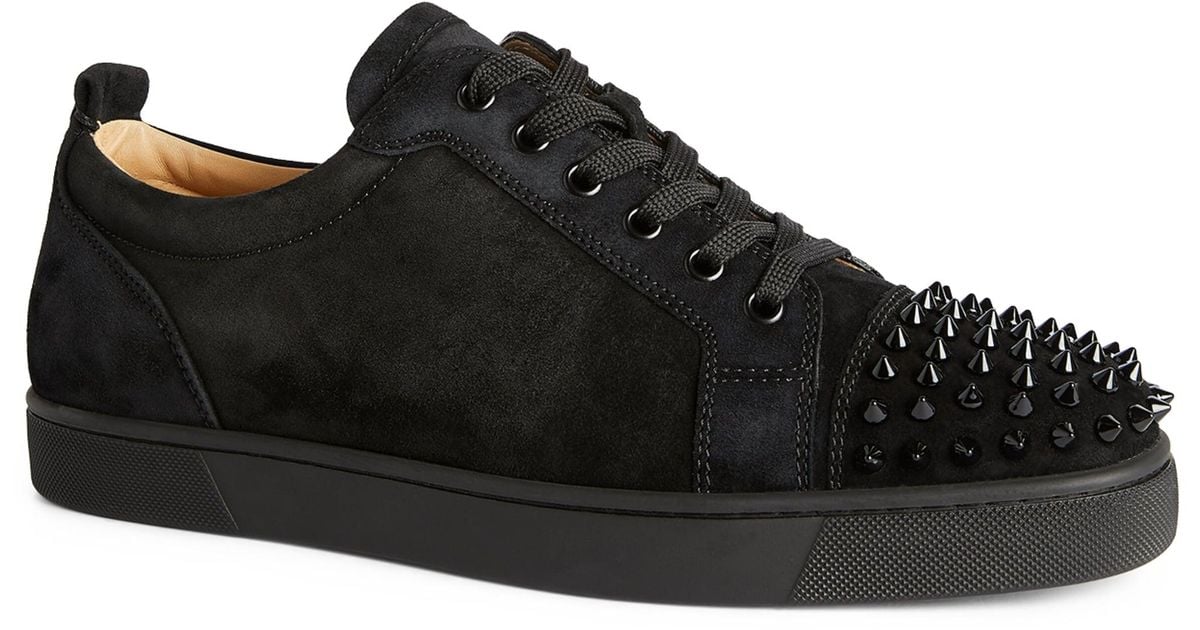 Christian Louboutin Louis Junior Spikes Leather Sneakers in Black for ...