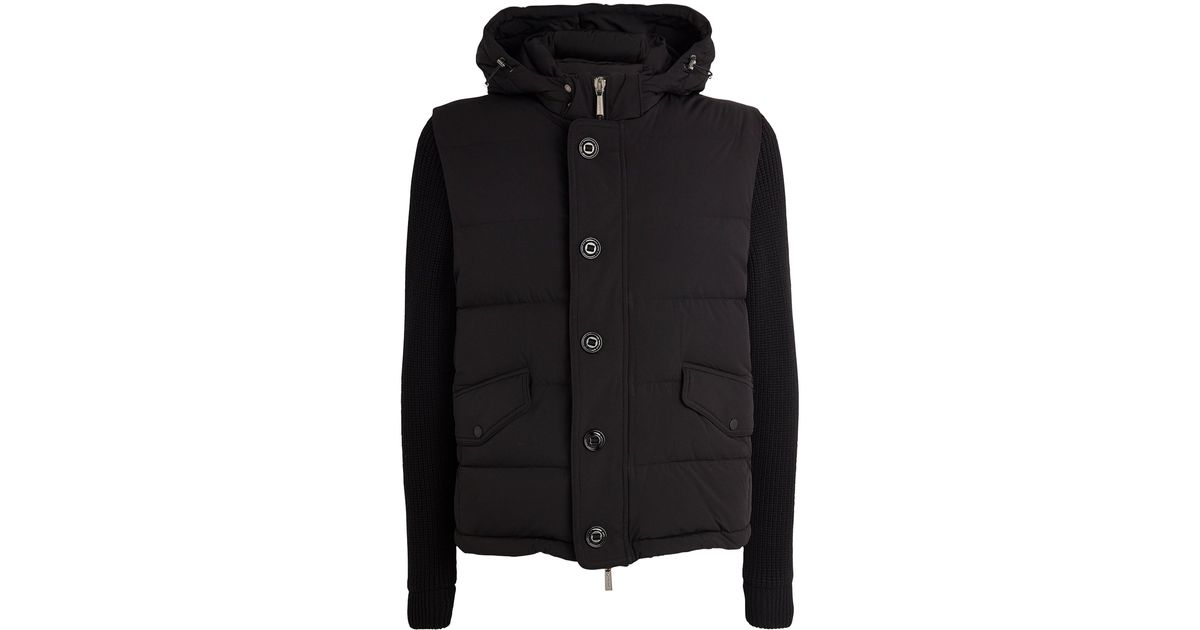 Moorer Water-Resistant Brett Puffer Jacket in Black for Men | Lyst