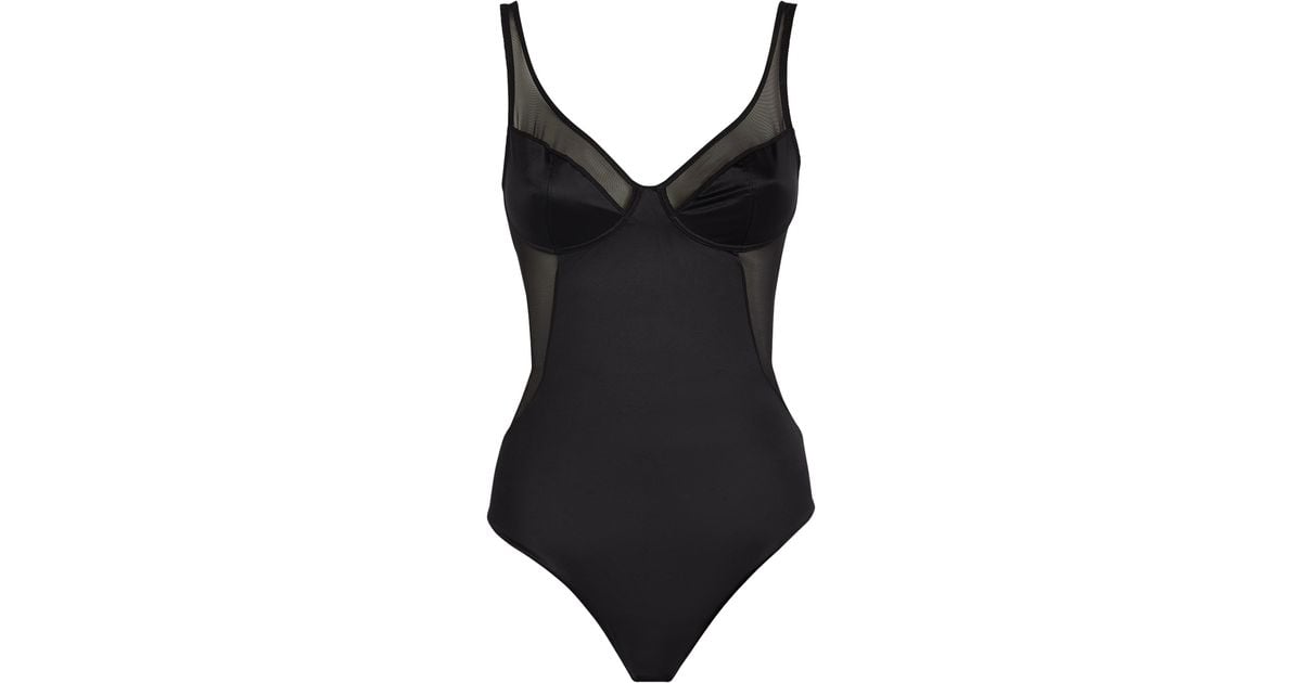 Spanx Shaping Satin Thong Bodysuit in Black | Lyst Spanx Shaping Satin Thong Bodysuit in Black | Lyst