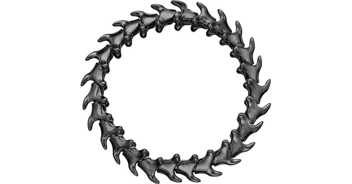 Shaun Leane Black Rhodium Serpent's Trace Wide Bracelet | Lyst