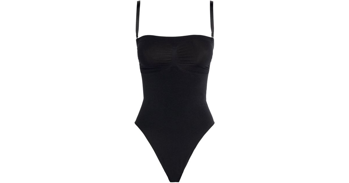Skims Seamless Sculpt Thong Bodysuit In Black Lyst