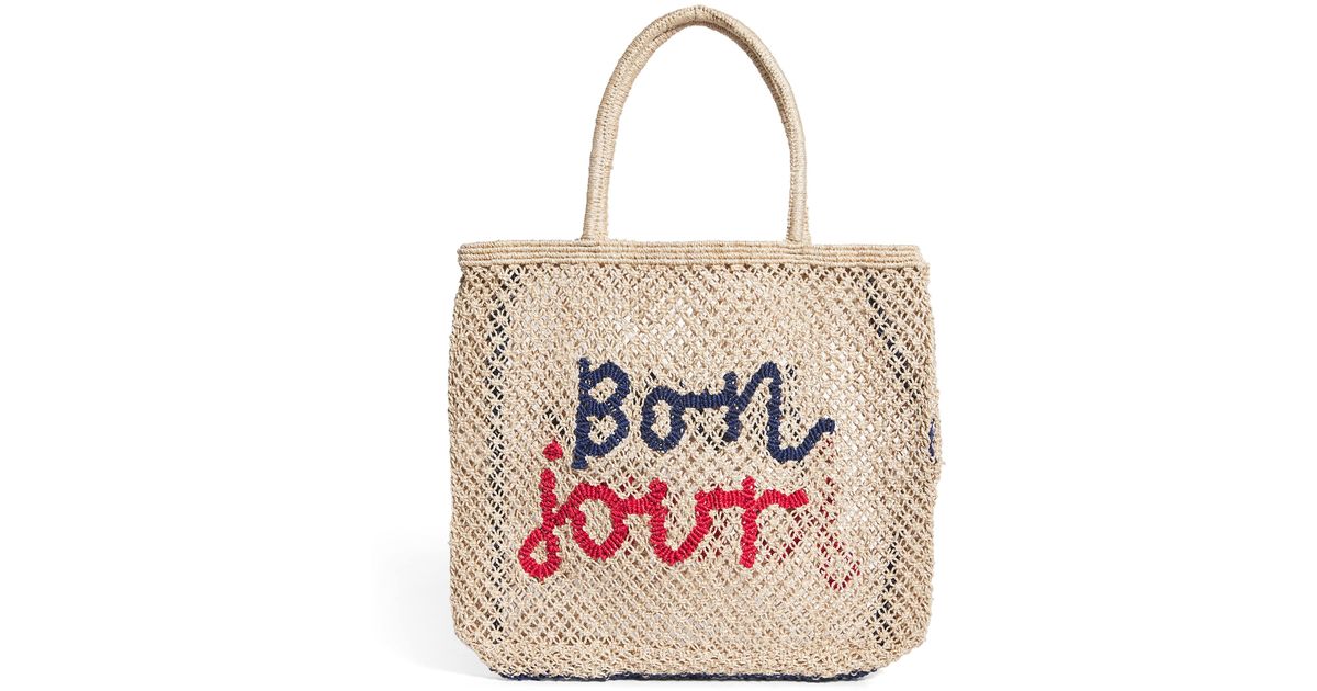 The Jacksons Large Bonjour Tote Bag in Pink | Lyst