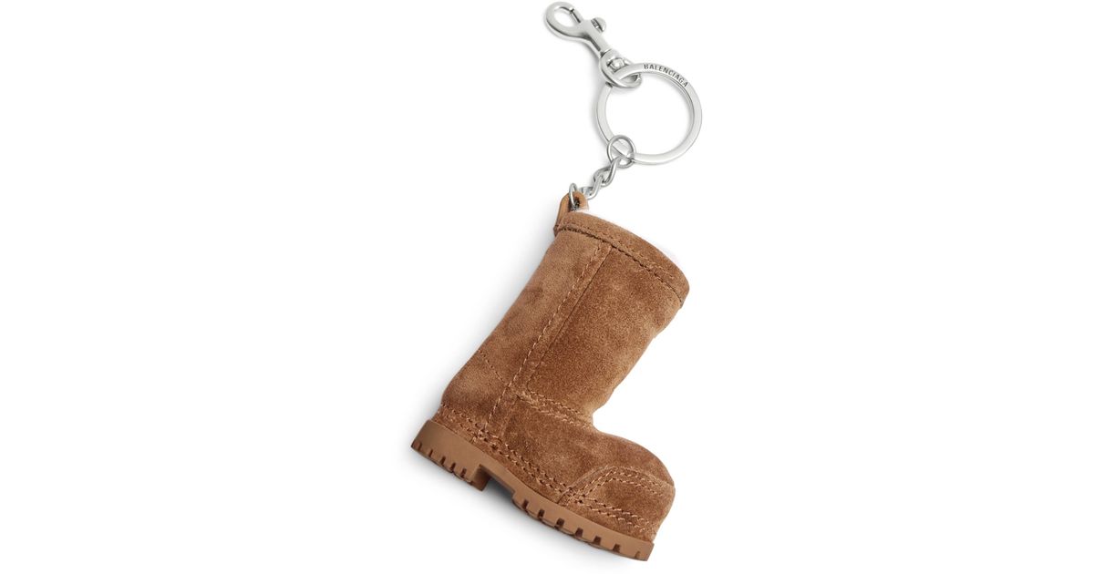 Balenciaga Mini Alaska Boot Keychain in White | Lyst UK