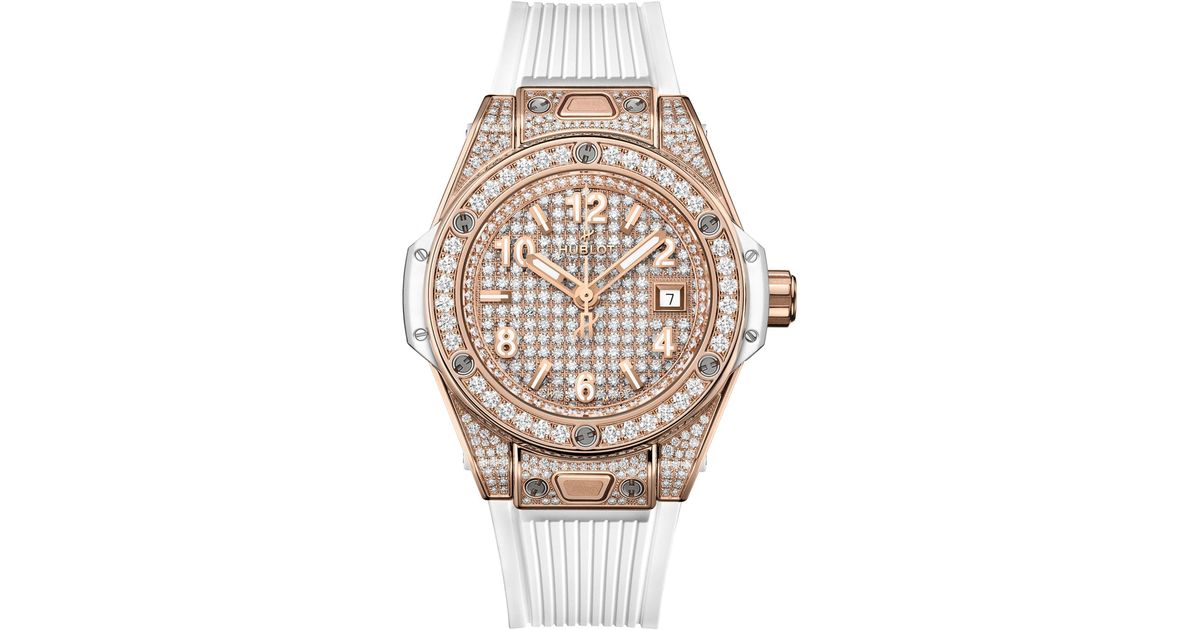 Hublot King Gold And Full Pavé Diamond Big Bang One Click Watch 33mm in ...
