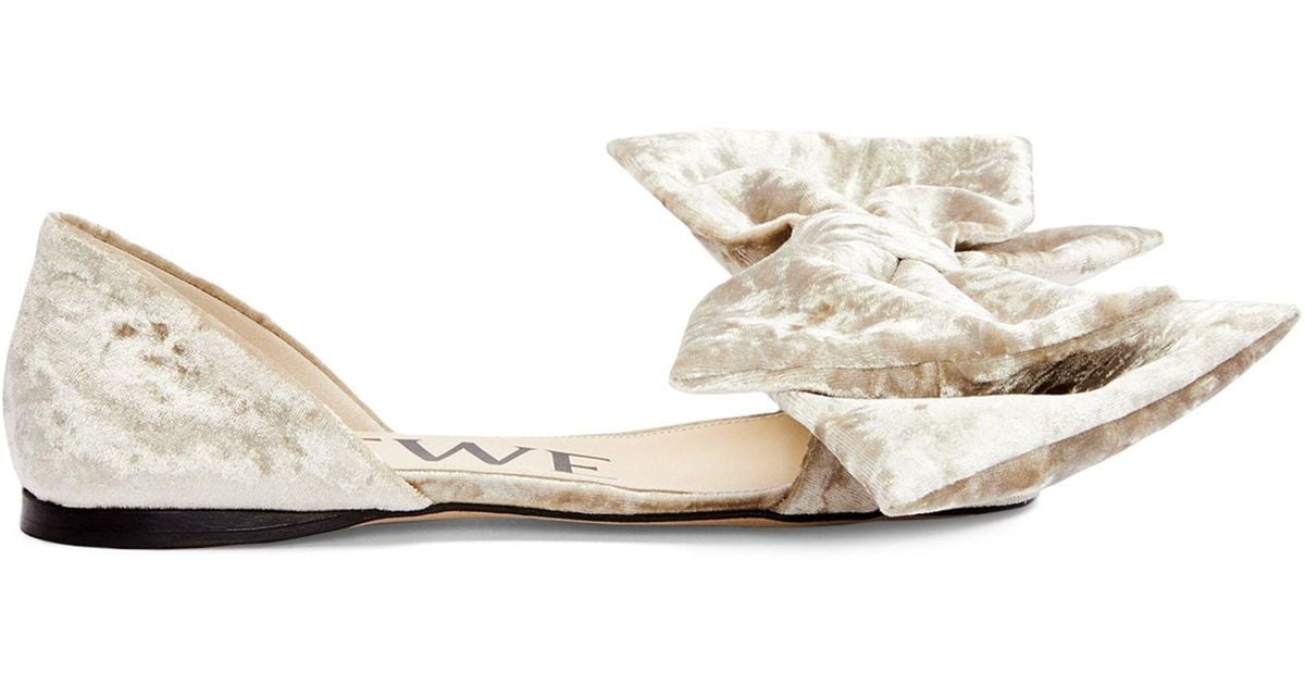 Loewe Toy Bow D'orsay Ballet Flats in White | Lyst