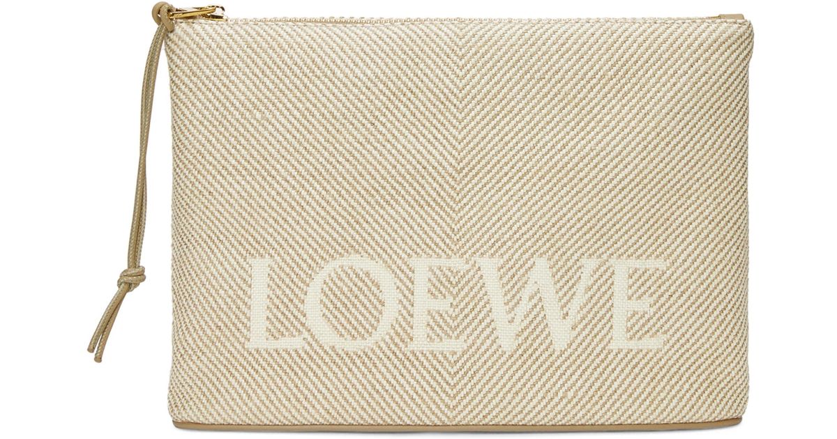 Loewe Elegant Mini Pouch Handbag in Natural | Lyst Canada