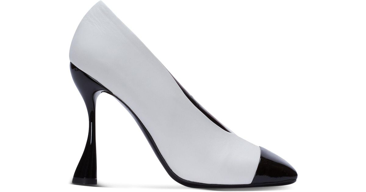 Balmain Two-Tone Eden Pumps 95 in White | Lyst