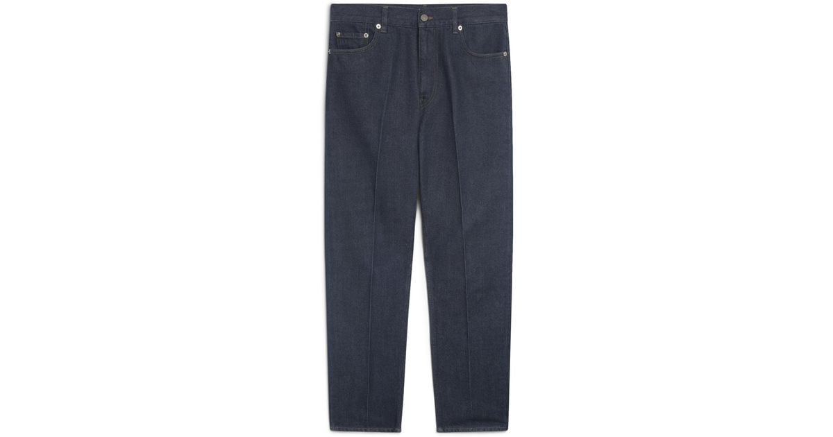 dunhill Cotton-Silk Straight Jeans in Blue for Men | Lyst UK
