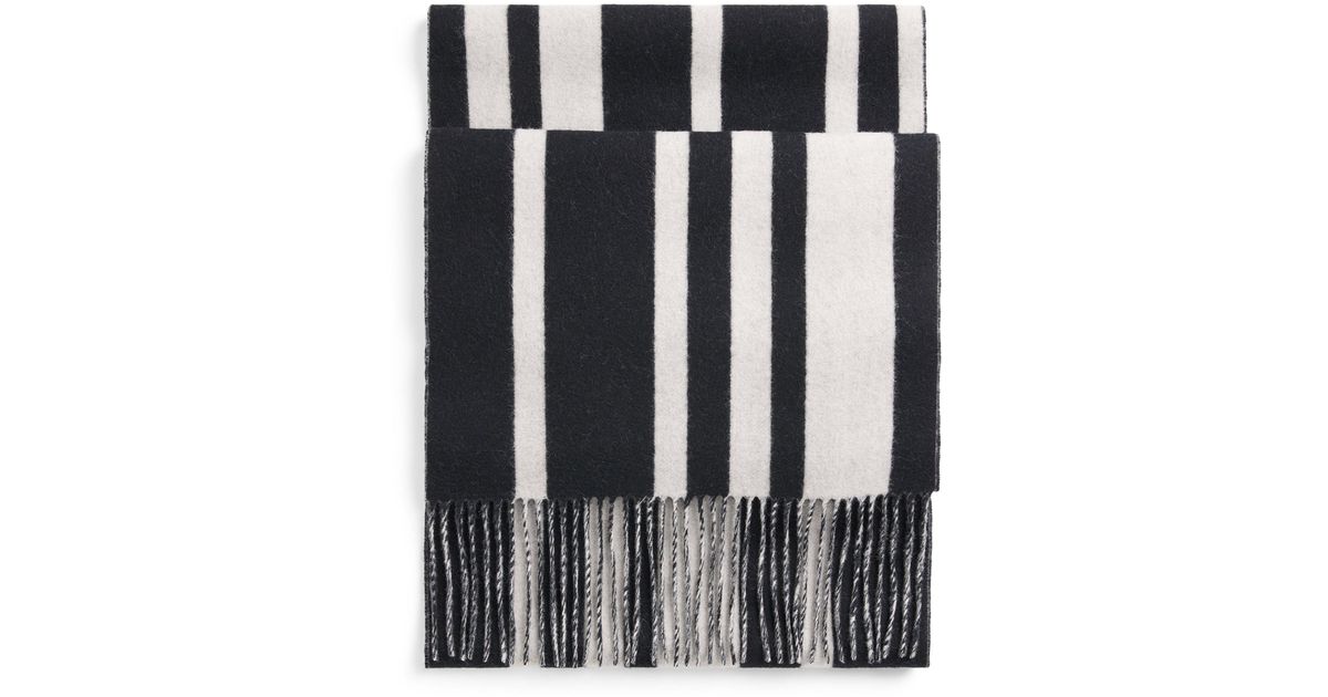 JOSEPH Wool Magali Scarf in Black | Lyst UK