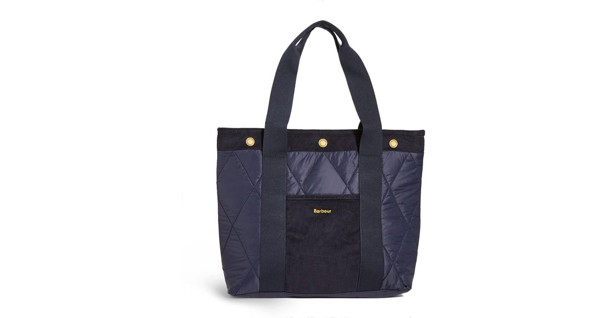 Barbour Quilted Healy Tote Bag in Blue | Lyst