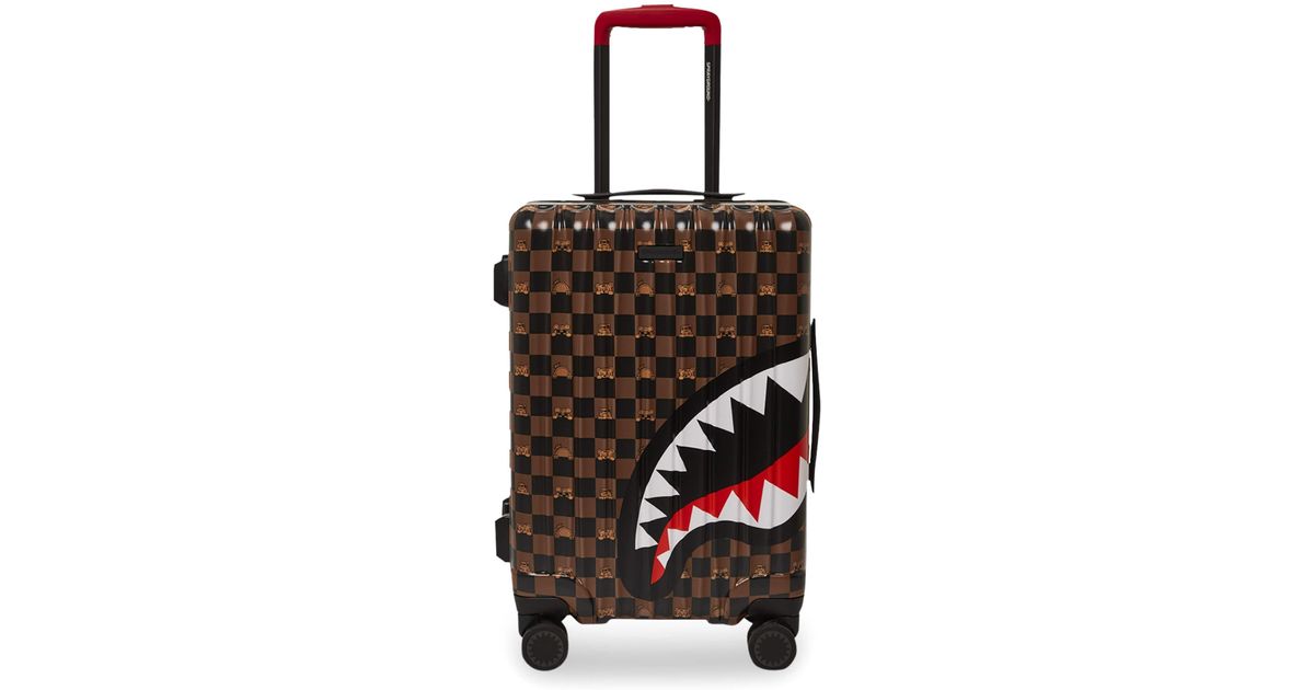 Sprayground Peeking Character Check Cabin Suitcase in Black | Lyst Canada