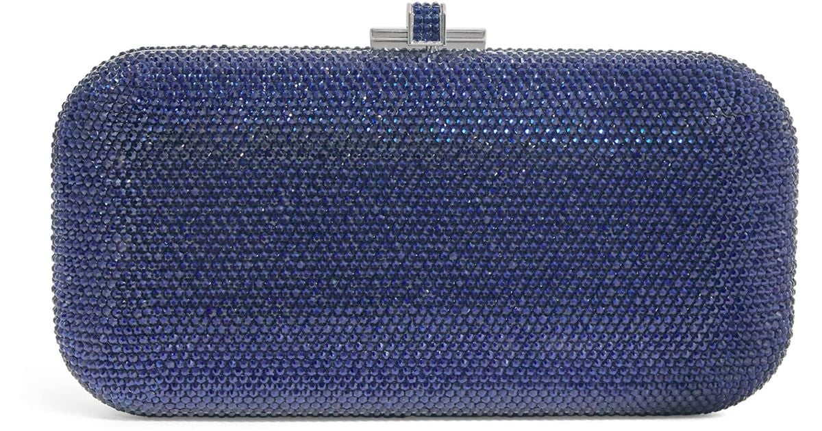 Judith Leiber Crystal-Embellished Long Slide Clutch Bag in Blue | Lyst UK