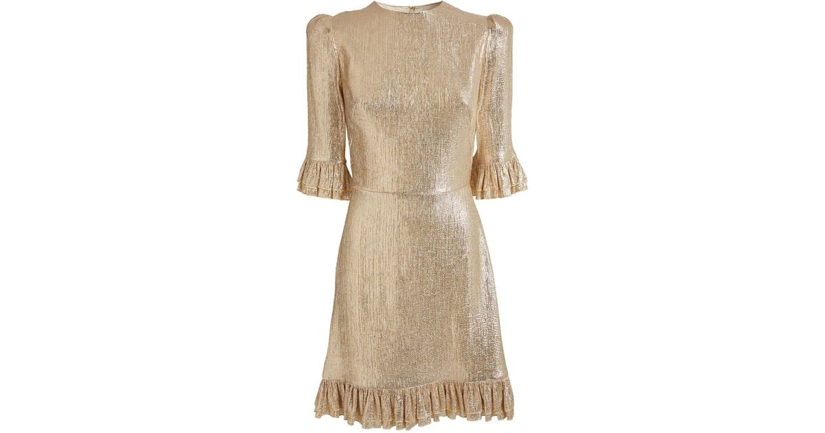 The Vampire's Wife Iridescent Falconetti Mini Dress in Natural | Lyst UK