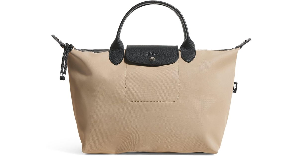 Longchamp Large Canvas Le Pliage Energy Top-Handle Bag in Brown | Lyst UK