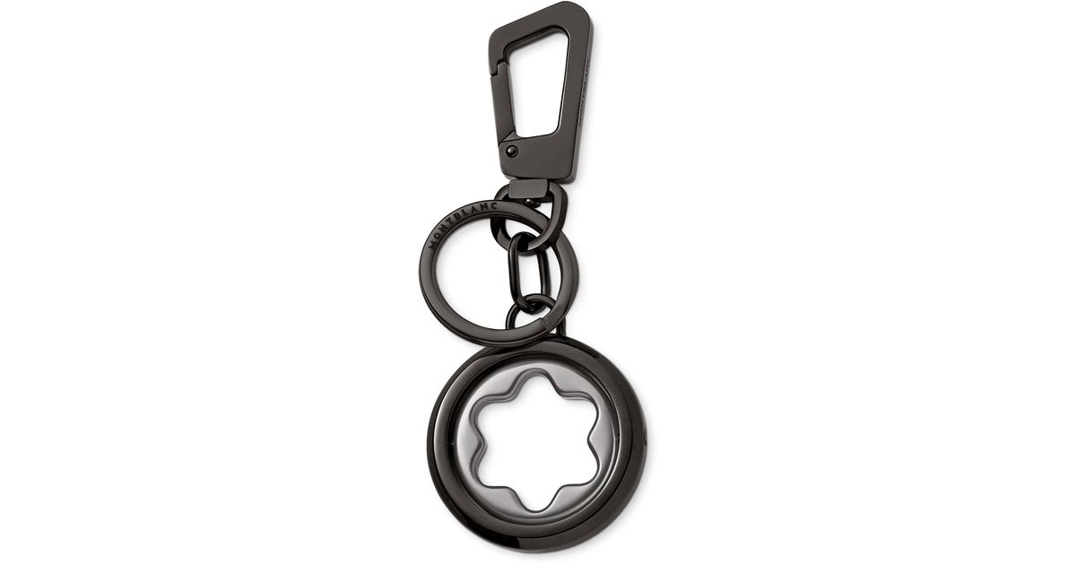 Montblanc Meisterstück Spinning-Emblem Key Fob in Black for Men | Lyst