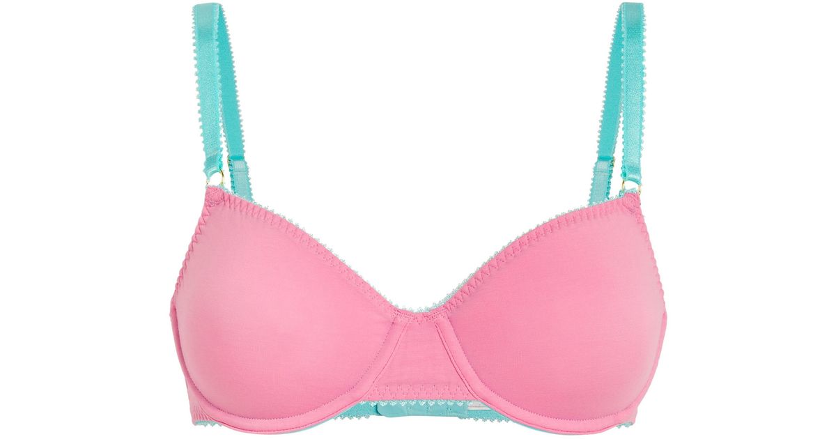 Dora Larsen Organic Cotton Blend Lana Underwire Bra in Pink | Lyst