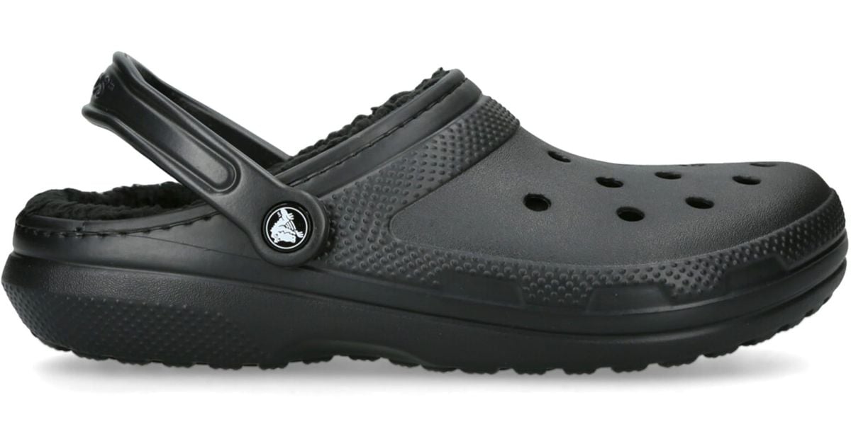 Crocs™ Classic Lined Clogs in Black for Men | Lyst