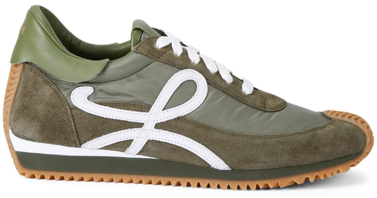Loewe Flow Runner Sneakers in Green for Men | Lyst
